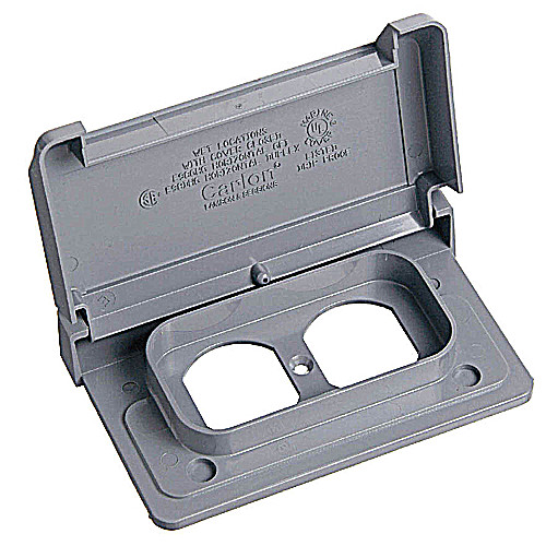Carlon E98DHGN-CAR - 1-Gang Duplex Weatherproof Receptacle Cover ...