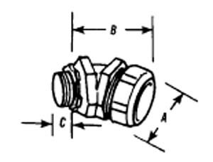 ABB 5246 - 1-1/2" 45 Liquidtight Connector