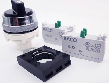 BACO CONTROLS T11MA03-3E20 - POS SW BLK 2 N.O. CONTACTS