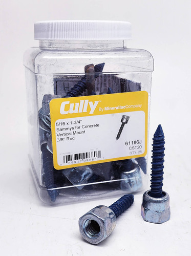 Minerallac 61186J 5/16 x 1-3/4" Sammys® for Concrete, Vertical Mounting ...