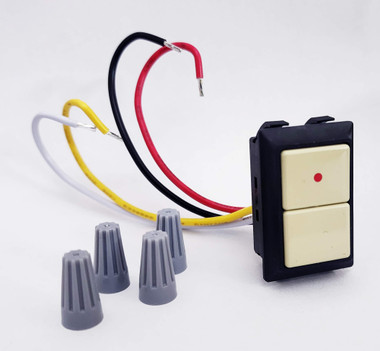 Genesis GS2-32P - 2 Button Remote Control Switch Pilot Light - Ivory