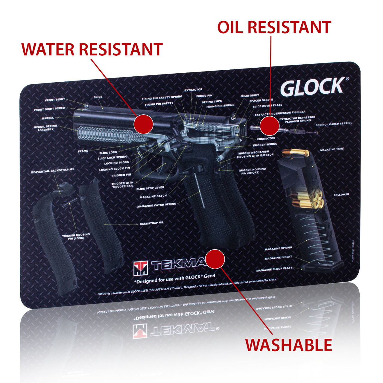 Glock double sided gun cleaning Tekmat