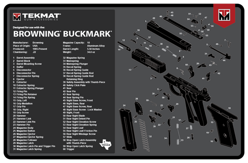 Gun Cleaning Mat for Browning Buckmark