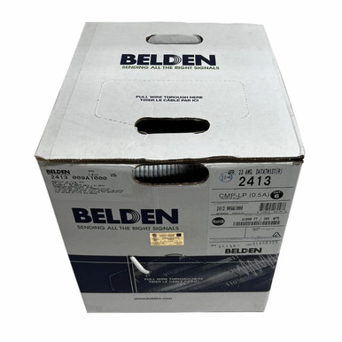 Belden 2413 Cat6 Plenum 1000ft Bare Copper Cable 23AWG US Made
