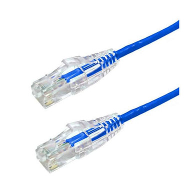 6 inch Cat6 Patch Cable Slim bare copper conductor, Blue - STX Cables