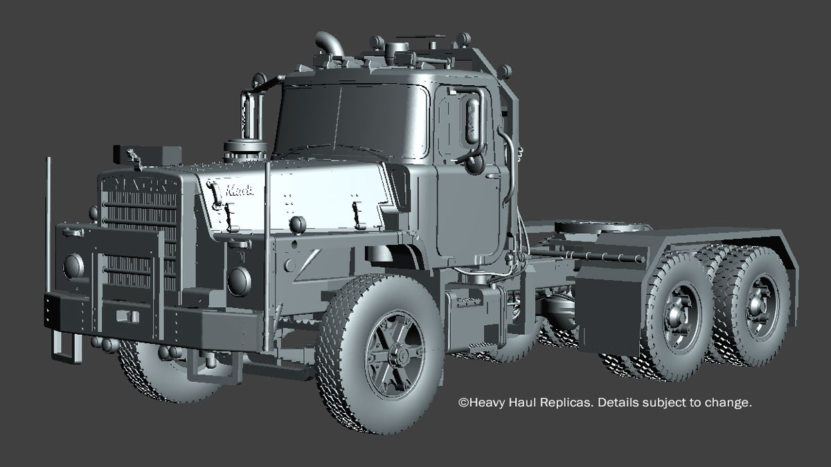 Heavy Haul Replicas Mack DM800 Tandem Axle Tractor with Auxiliary Tank
