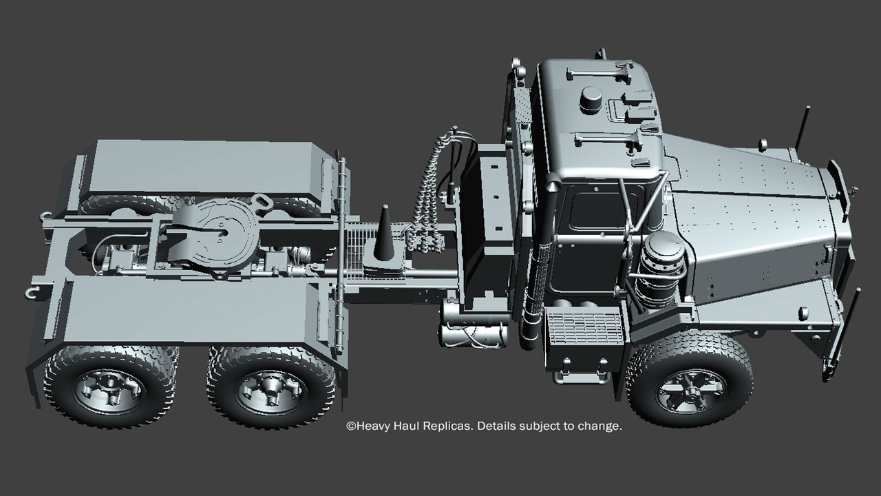 Heavy Haul Replicas Mack DM800 Tandem Axle Tractor with Auxiliary Tank