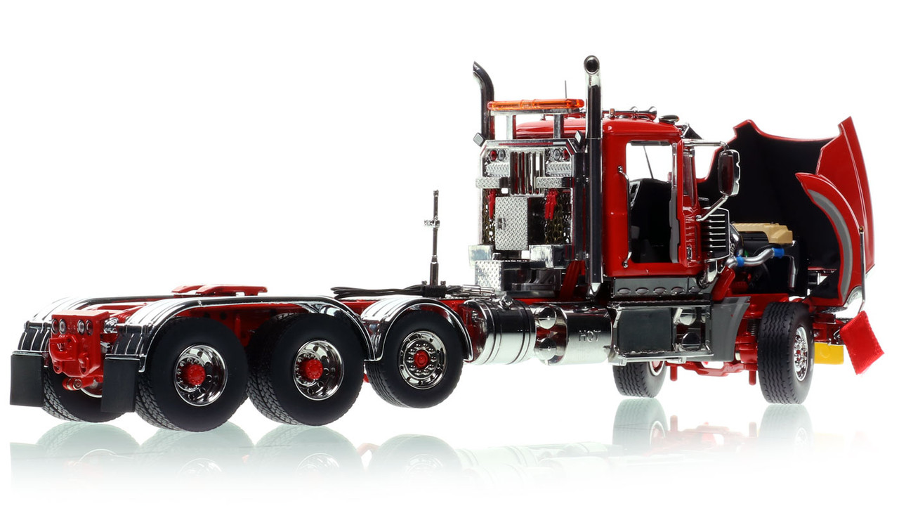 Heavy Haul Replicas Mack Titan Tri-axle Tractor - Red over Red