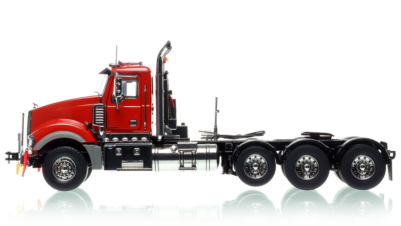Heavy Haul Replicas Mack Titan Tri-axle Tractor - Red over Black