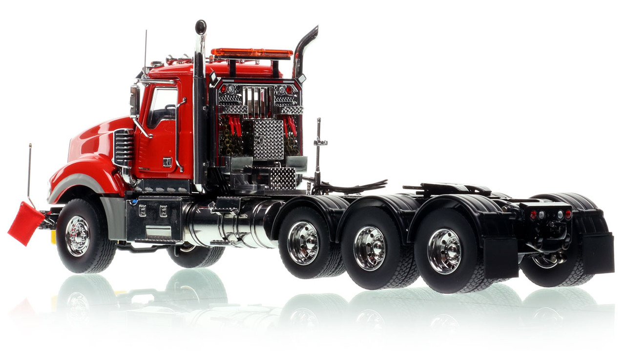 Heavy Haul Replicas Mack Titan Tri-axle Tractor - Red over Black