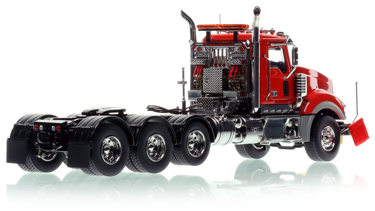 Heavy Haul Replicas Mack Titan Tri-axle Tractor - Red over Black