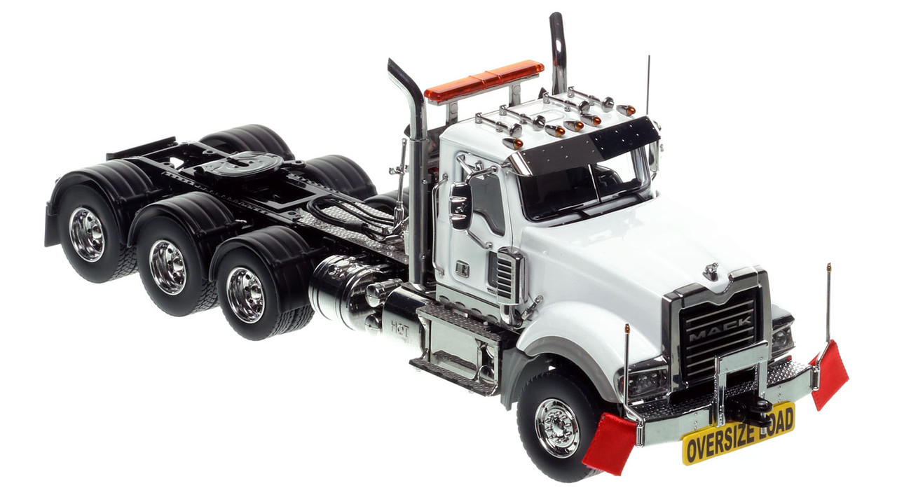 Heavy Haul Replicas Mack Titan Tri-axle Tractor - White over Black