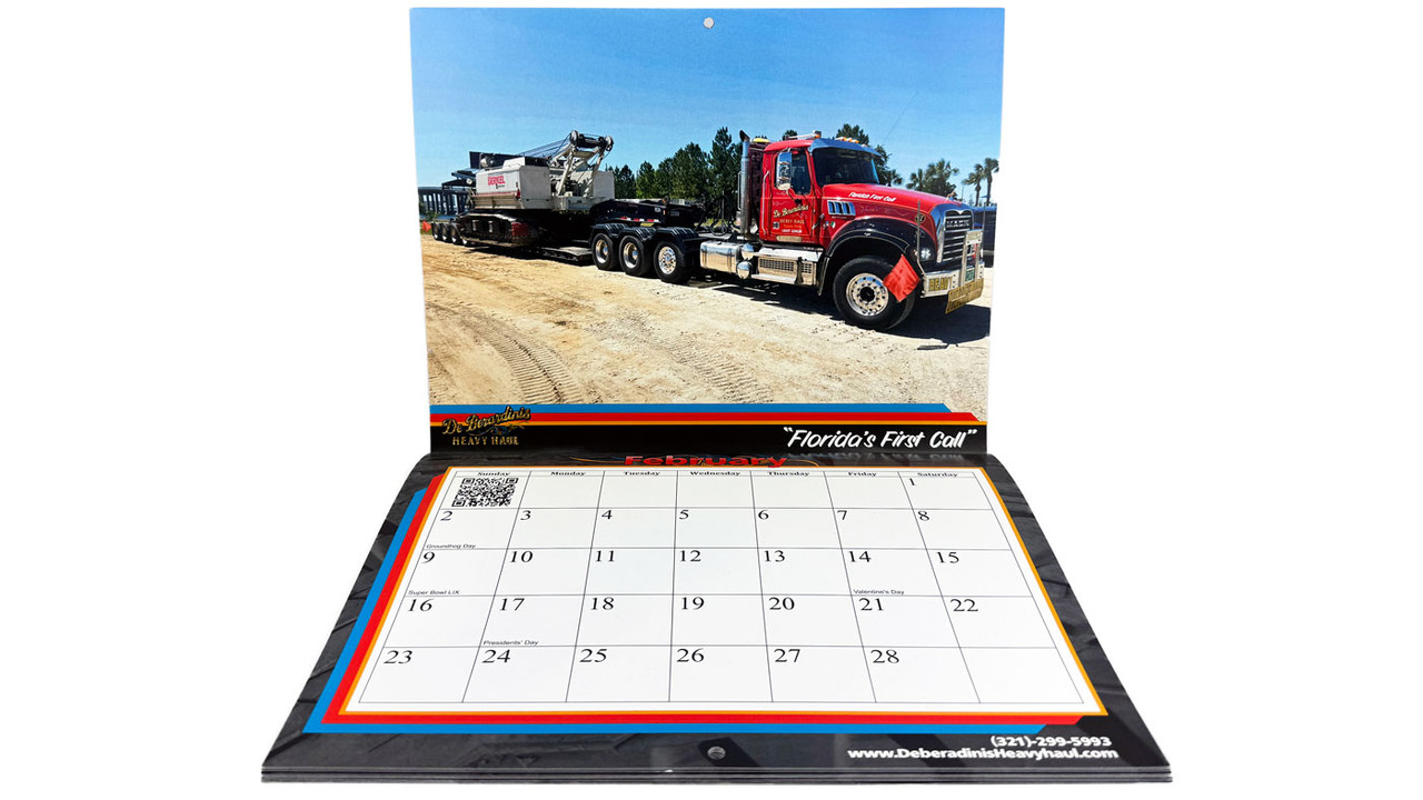 DeBerardinis Heavy Haul 2025 Calendar