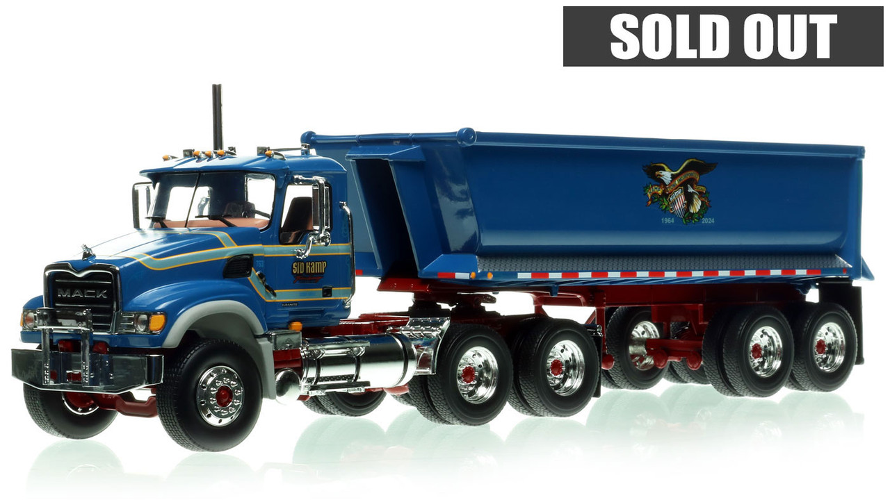 First Gear 1:34 Scale Sid Kamp Trucking Mack Granite with Round End ...