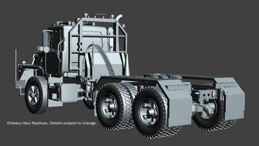 Heavy Haul Replicas Mack DM800 Tandem Axle Tractor with Auxiliary Tank