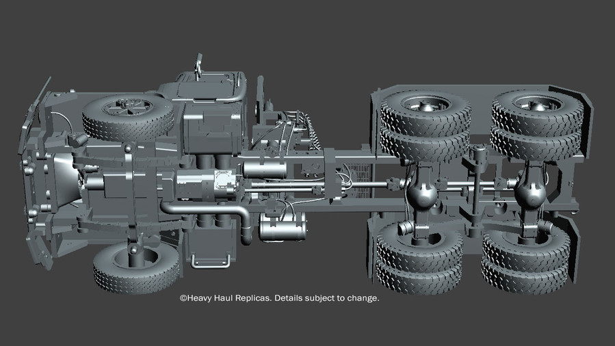 Heavy Haul Replicas Mack DM800 Tandem Axle Tractor with 50-ton winch