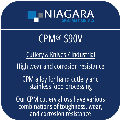 CPM® S90V PM Stainless Knife Steel - Quality Blade Steel