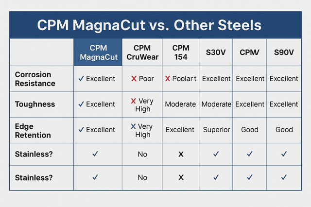 CPM® MagnaCut Stainless Steel vs. Other High-Performance Steels: A ...