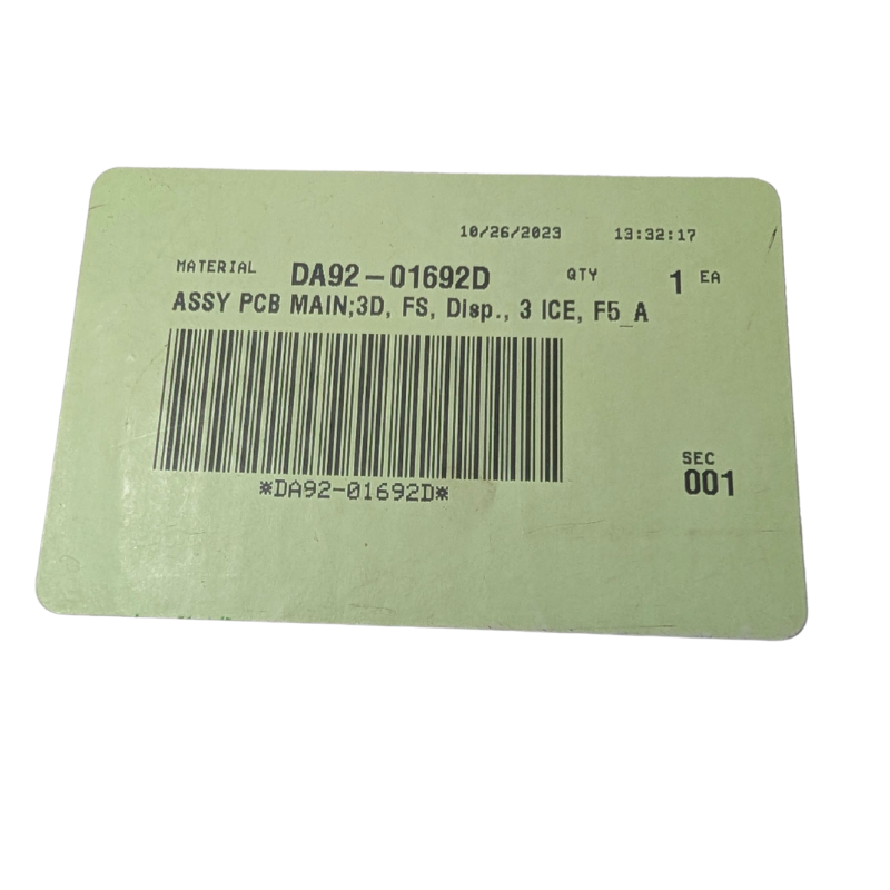 DA92-01692D Samsung Refrigerator Main Control Board