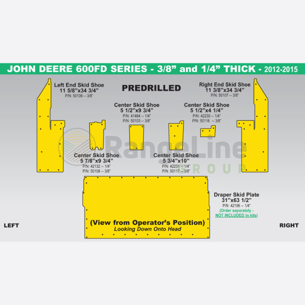 Center Poly Skid Shoe, JD600 - RangeLine Group