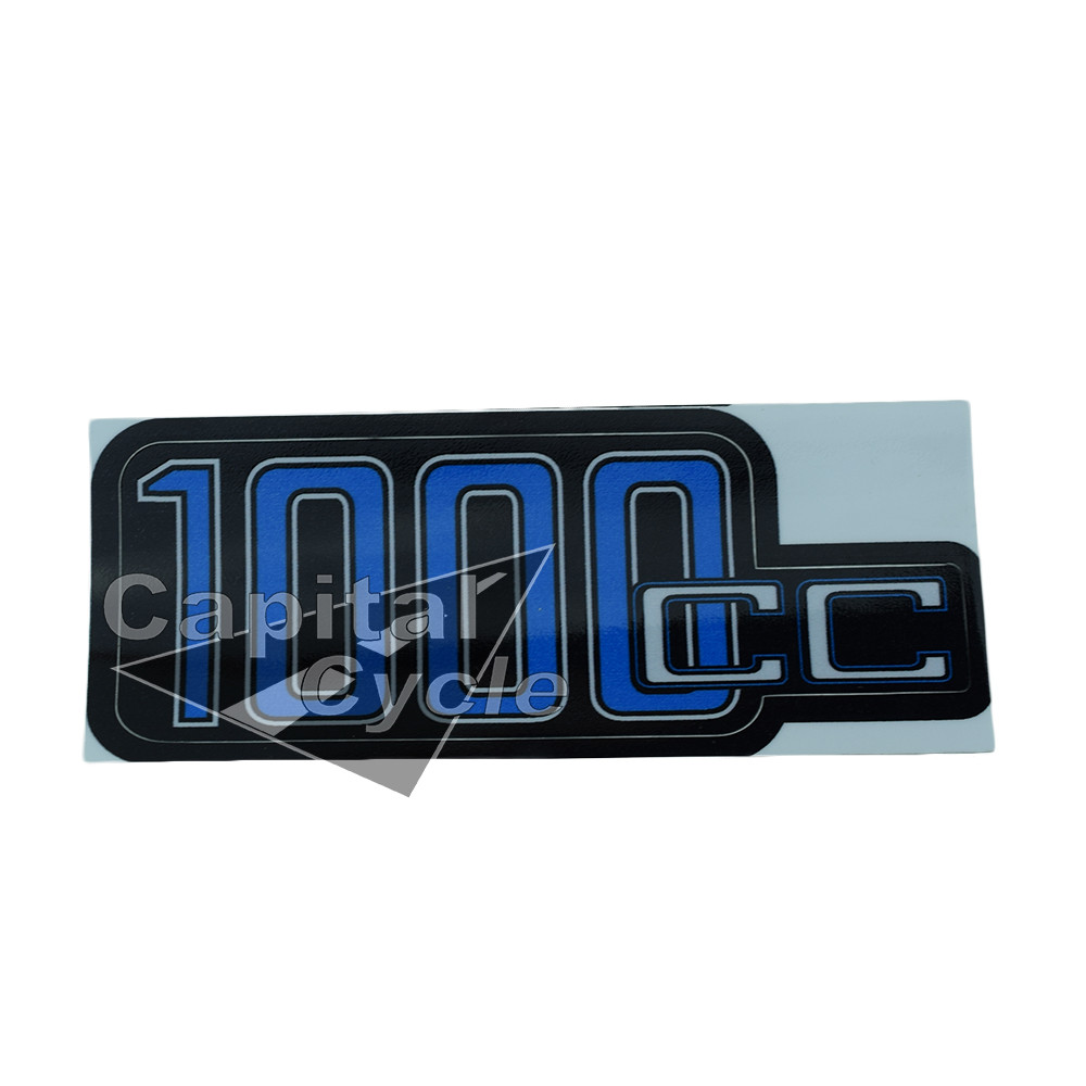 Decal Battery Cover - 1000cc Blue/Silver-1 - Capital Cycle