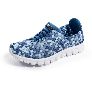 DANIELLE Blue Multi Woven Sneakers - Zee Alexis