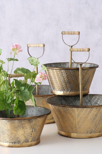 Zinc Plant Pot Holder/ Display - Ark