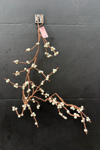 White Felt Berry Wire Garland - SALE - Ark