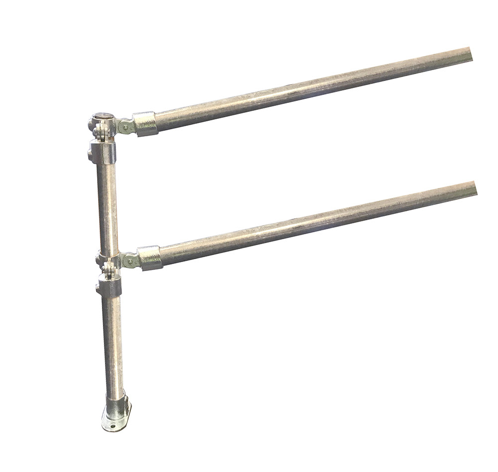 Ezyrail - Variable Vertical Corner Stanchion w/ Base Fixing Plate ...