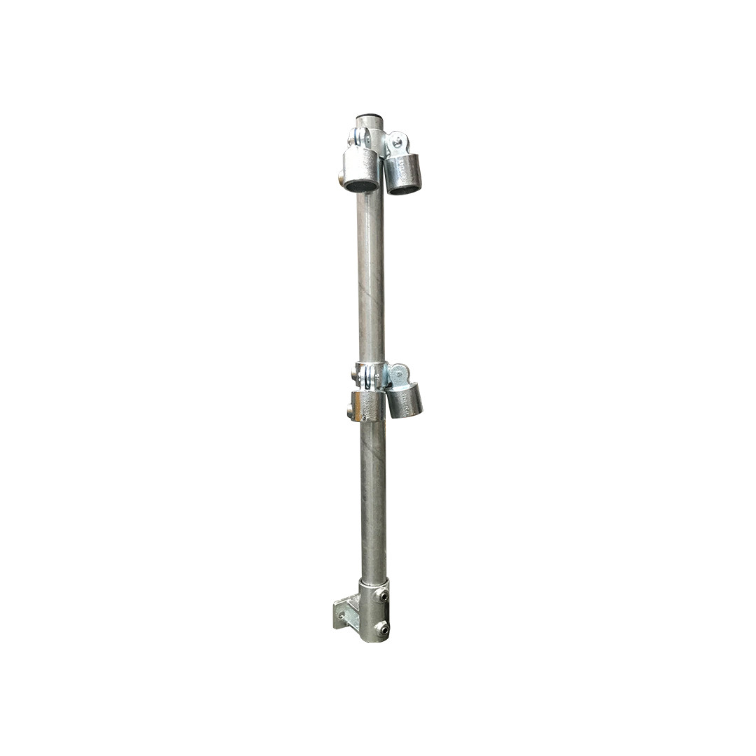 Ezyrail - Variable Vertical Corner Stanchion w/ Rail Mount - Galvanised ...