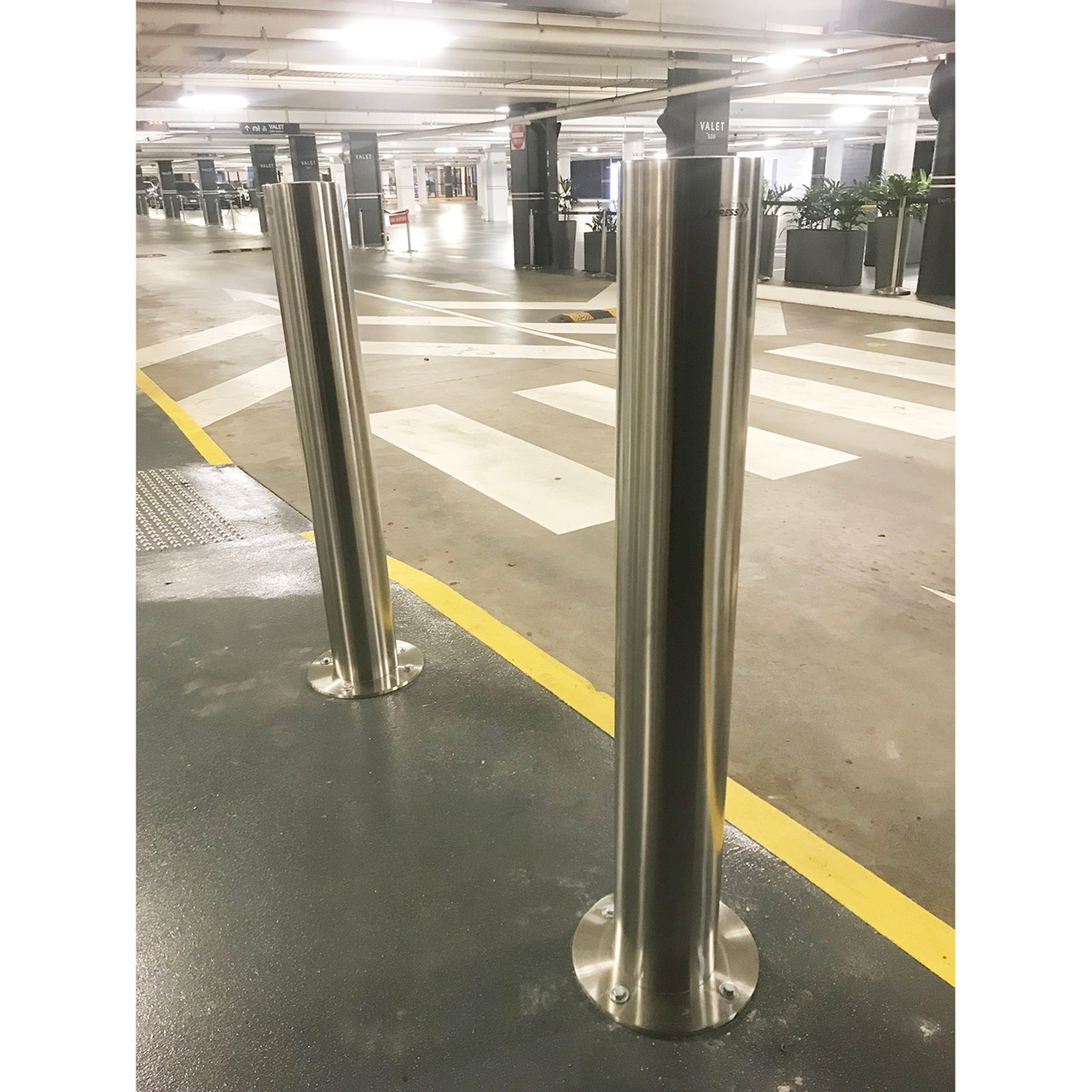 Bollard - Surface Mount 168mm x 1200mm Stainless Steel - Safety Xpress
