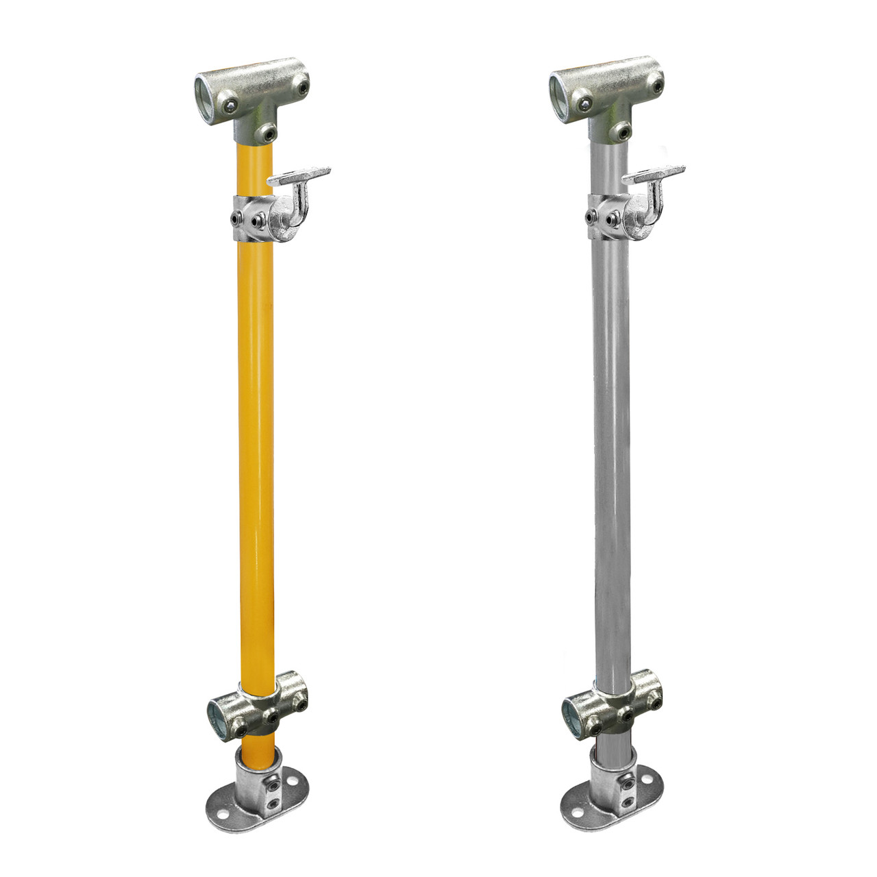 Through Stanchion with Straight Angle Base Plate - Offset - Galvanised ...