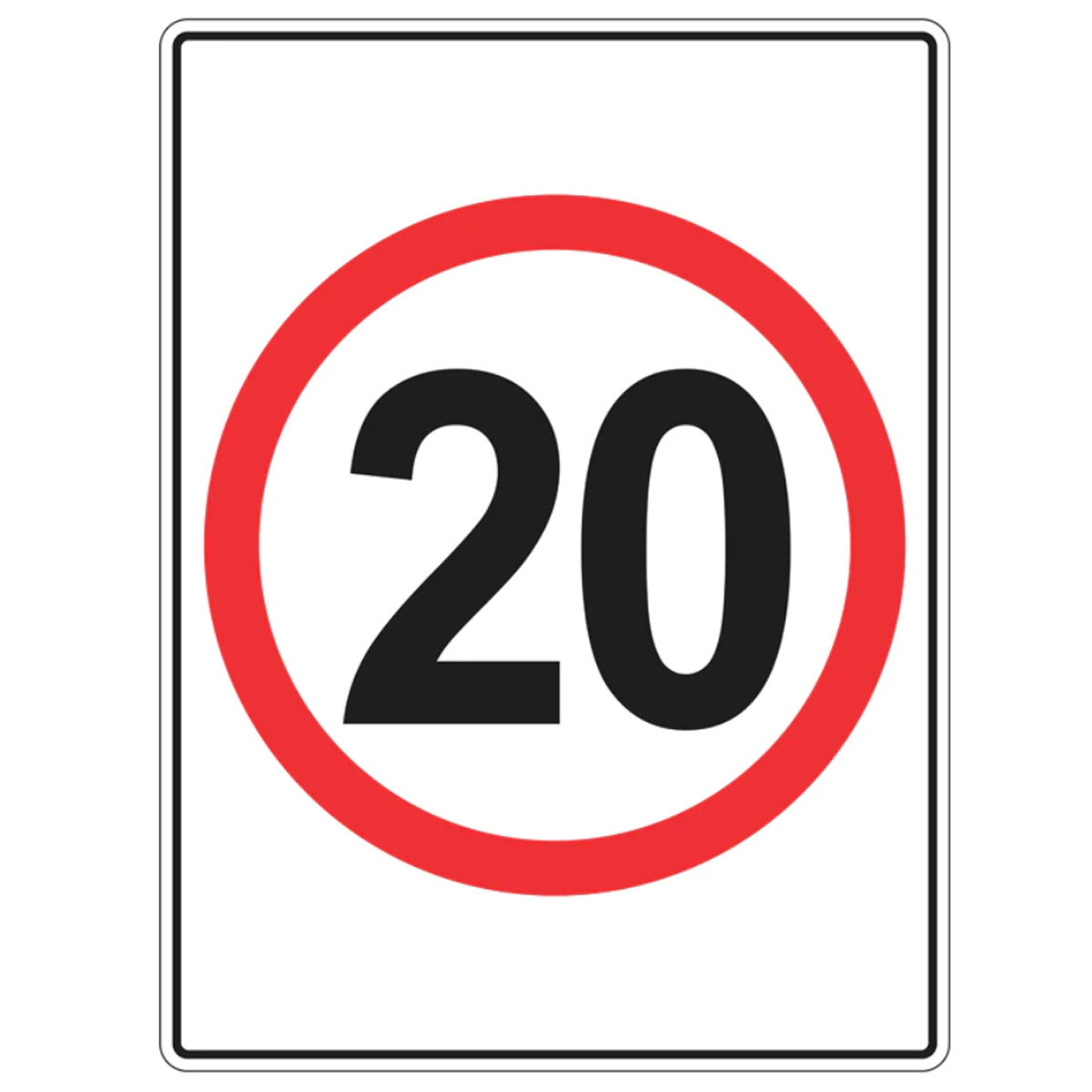 Speed Limit Sign 10KM - 2 Sizes - Metal - Safety Xpress