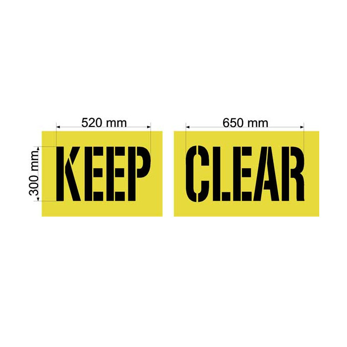 Line Marking Stencil - KEEP CLEAR - 300MM - 2mm OR 3mm Thickness ...