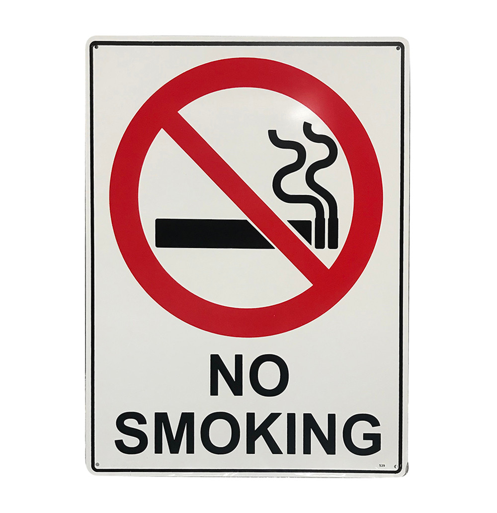 No Smoking Sign - Metal - 225mm x 300mm OR 300mm x 450mm OR 450mm x ...