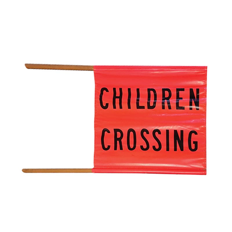 Children Crossing Flag - 600mm x 600mm - Safety Xpress