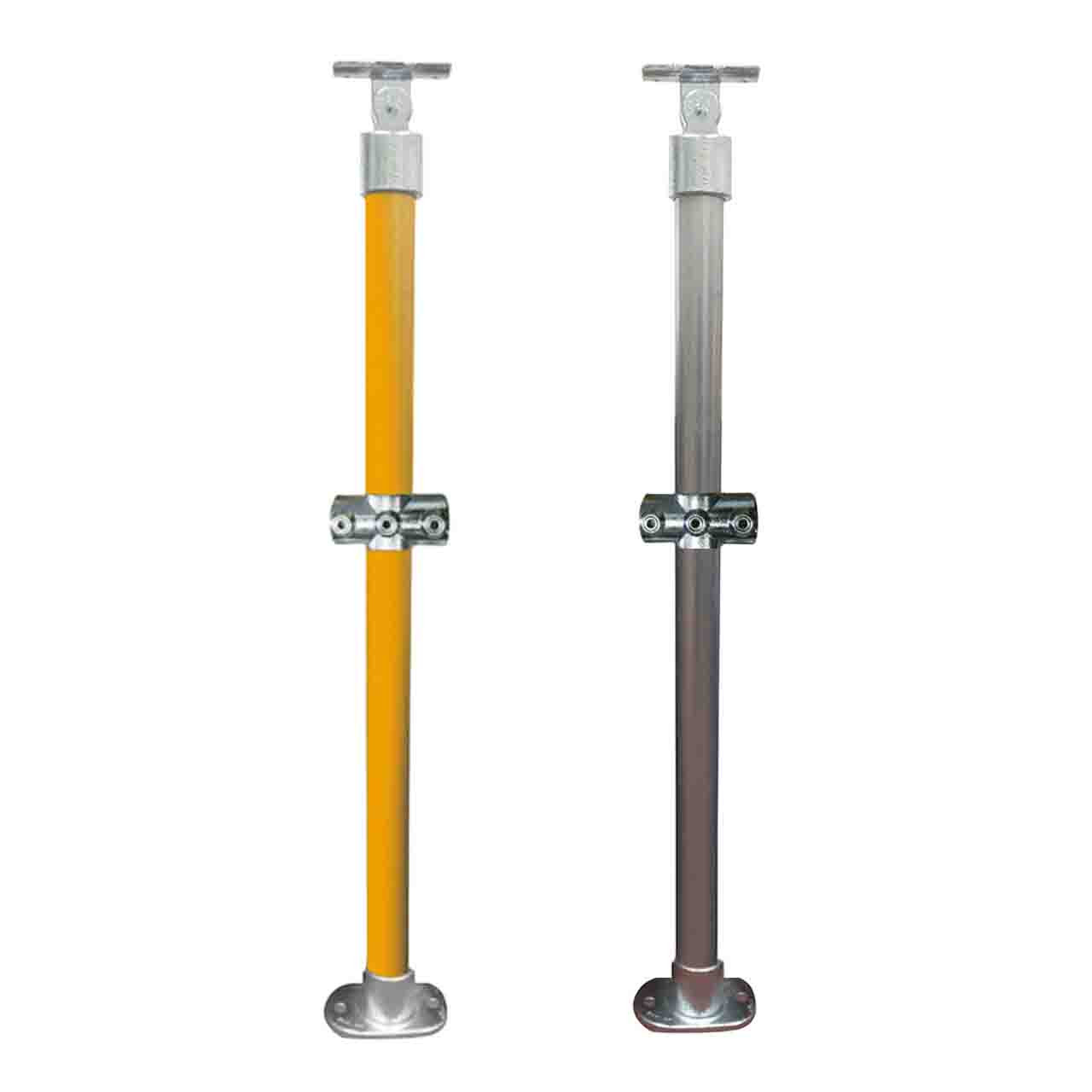 DDA Stanchion - Straight Base Plate w/Mid Rail - Galvanised Or Yellow ...