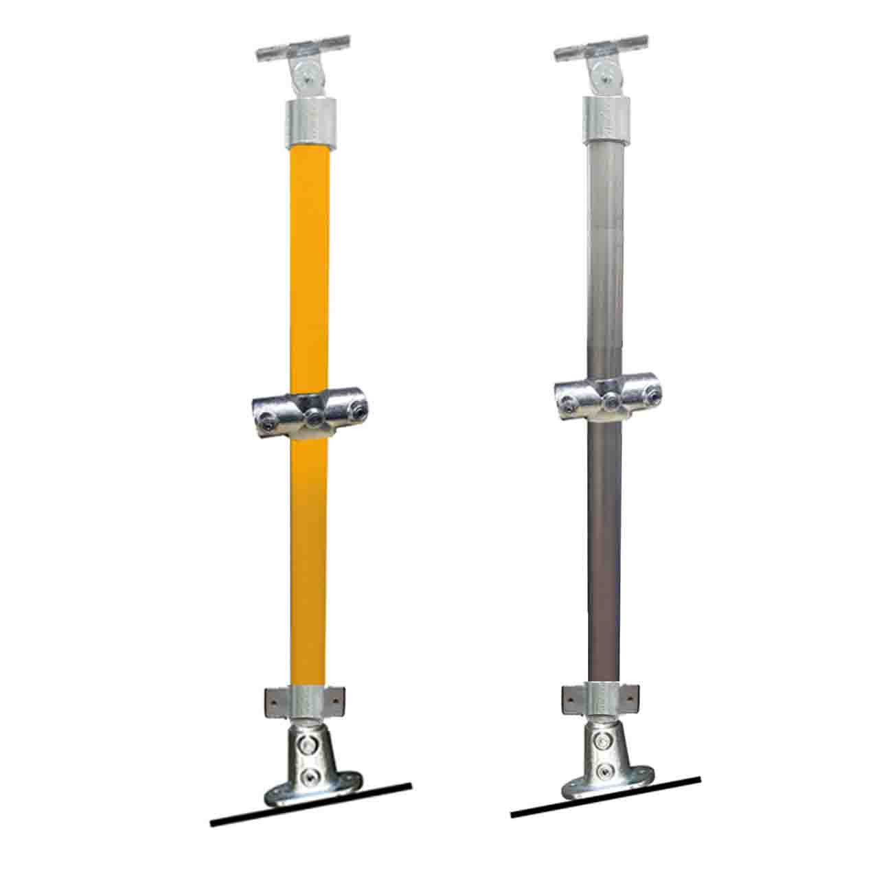 DDA Stanchion 0°-11° w/Mid Rail & Kick Panel Attachment - Galvanised Or ...