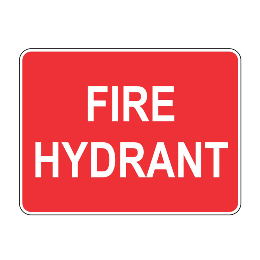 Fire Hydrant Sign - Metal - 225mm x 300mm or 300mm x 450mm - Safety Xpress