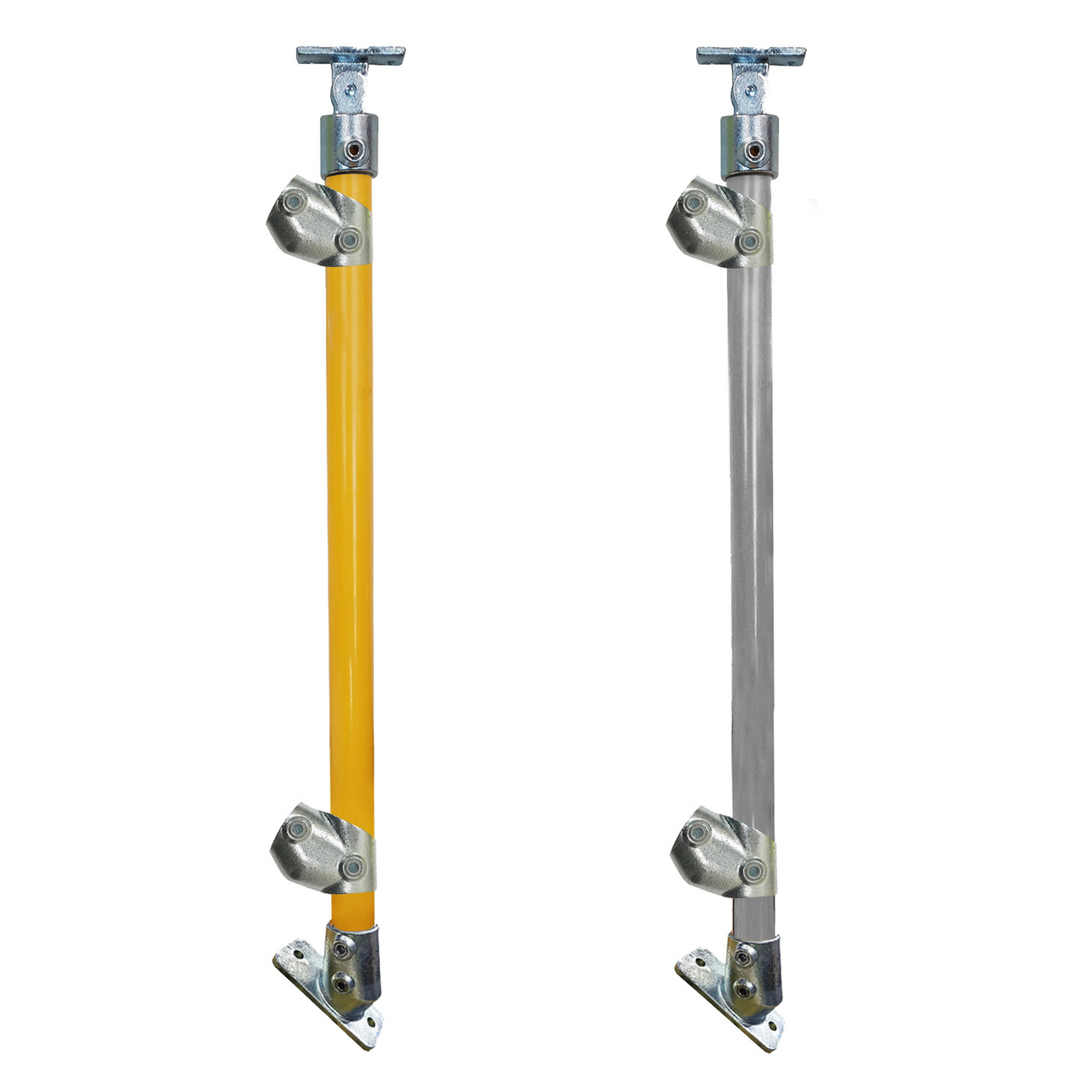End Stanchion with Angle Base Plate - Rise - Galvanised Or Yellow ...