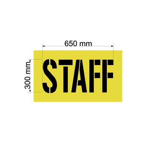 Line Marking Stencil - STAFF - 300MM - 2mm OR 3mm Thickness - Safety Xpress