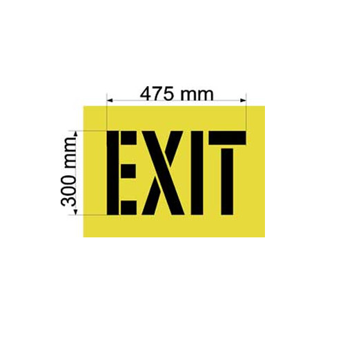 Line Marking Stencil - EXIT - 300MM - 2mm OR 3mm Thickness - Safety Xpress
