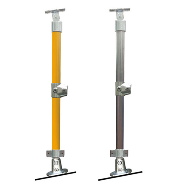 DDA Stanchion Single Inline Rail with Kick Panel Att. - End Post - 0 ...
