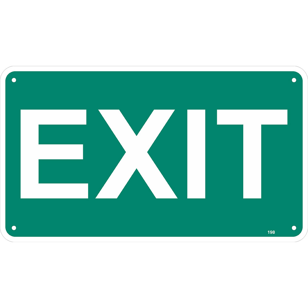 Exit Sign - 200mm x 350mm - Metal or Self Stick Vinyl - Safety Xpress