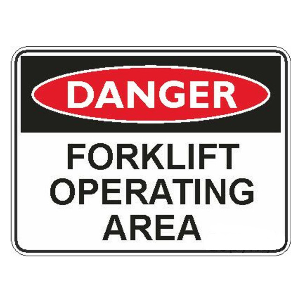 Danger Sign "FORKLIFT OPERATING AREA" (450mm x 600mm) - Metal - Safety ...