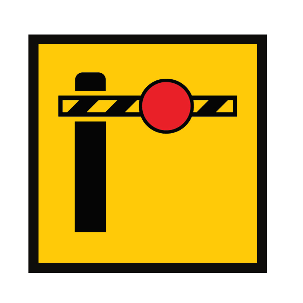 Boom Barrier - Symbol (600mmx600mm) - Corflute - Safety Xpress