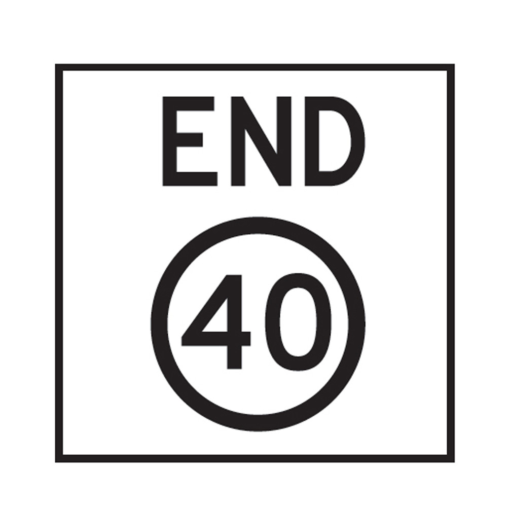 End Of Restriction Sign