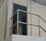 Ezyrail - Corner stanchion w/ Base Fixing Plate - Galvanised Or Yellow ...