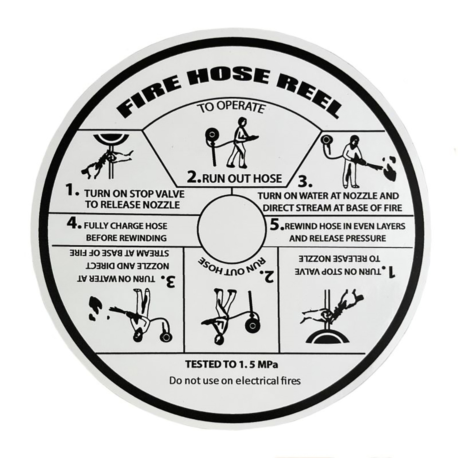 Fire Hose Reel Sticker Safety Xpress