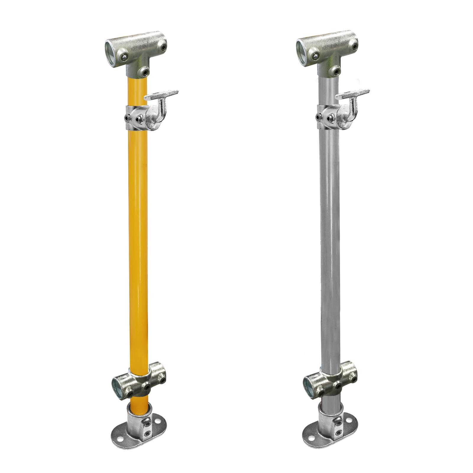 Through Stanchion with Straight Angle Base Plate - Offset - Galvanised ...